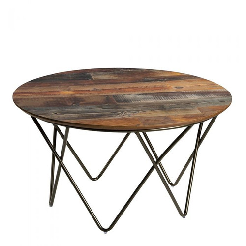 Mesa Coffee Table - Barnwood Top | Unica Party Rentals