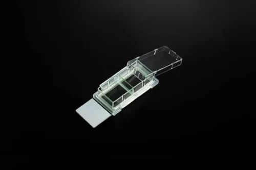Cell Culture Chamber Slides, 2 well w/glass slide, Clear, 4.55 cm2, 1.2 ...