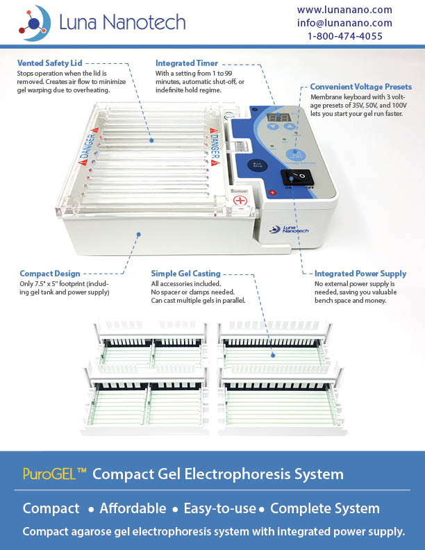 New Product Launch: PuroGEL™ Compact Gel Electrophoresis System
