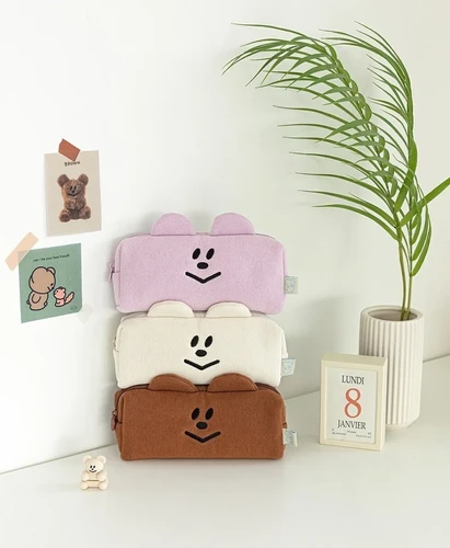 Momo Bear Cushion Pencil Pouch | Marshmallow Station