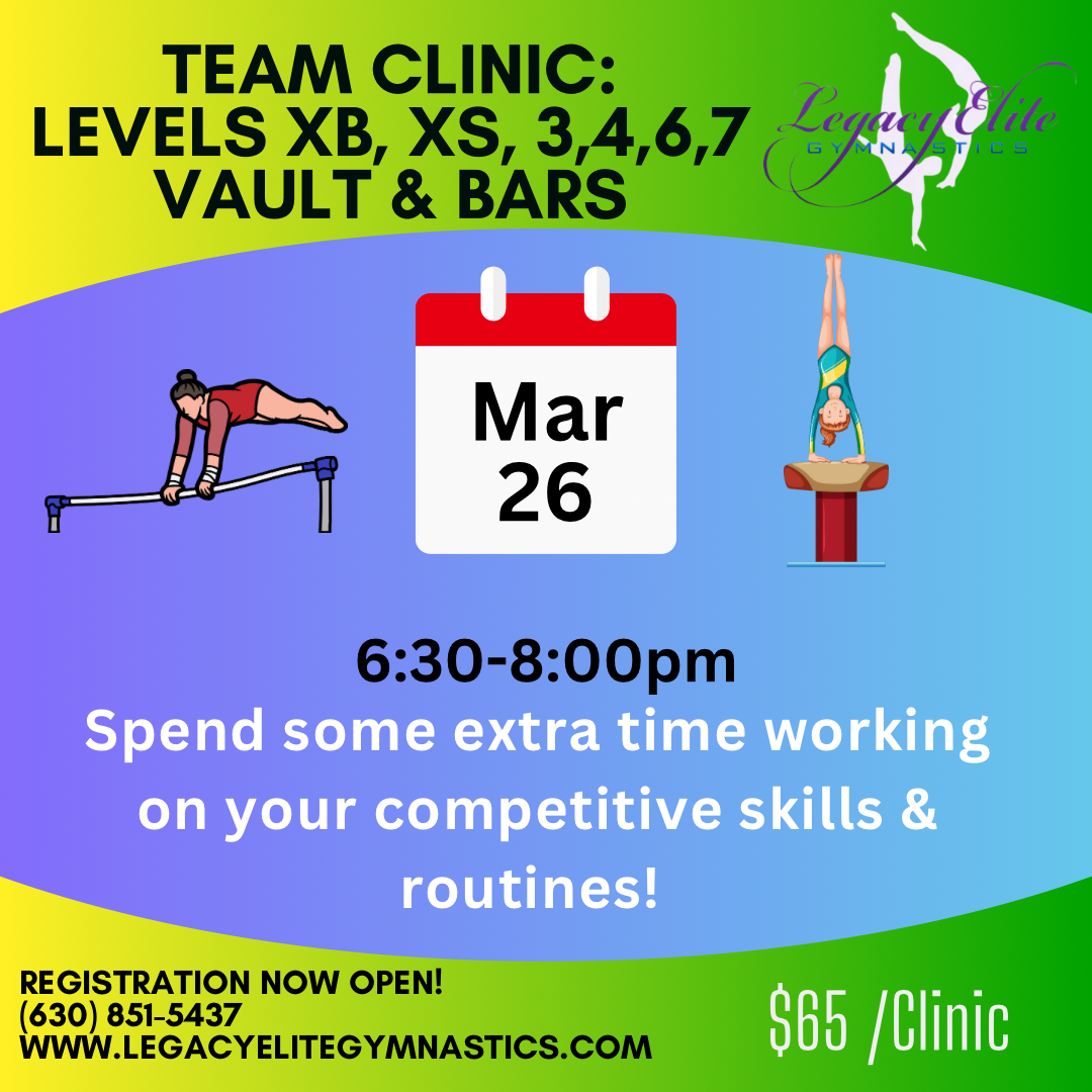 Team Clinic: Vault & Bars - 3.26 | Legacy Elite