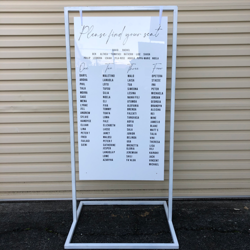 Seating Arrangement Signage 1-300 Guests | LV Prints
