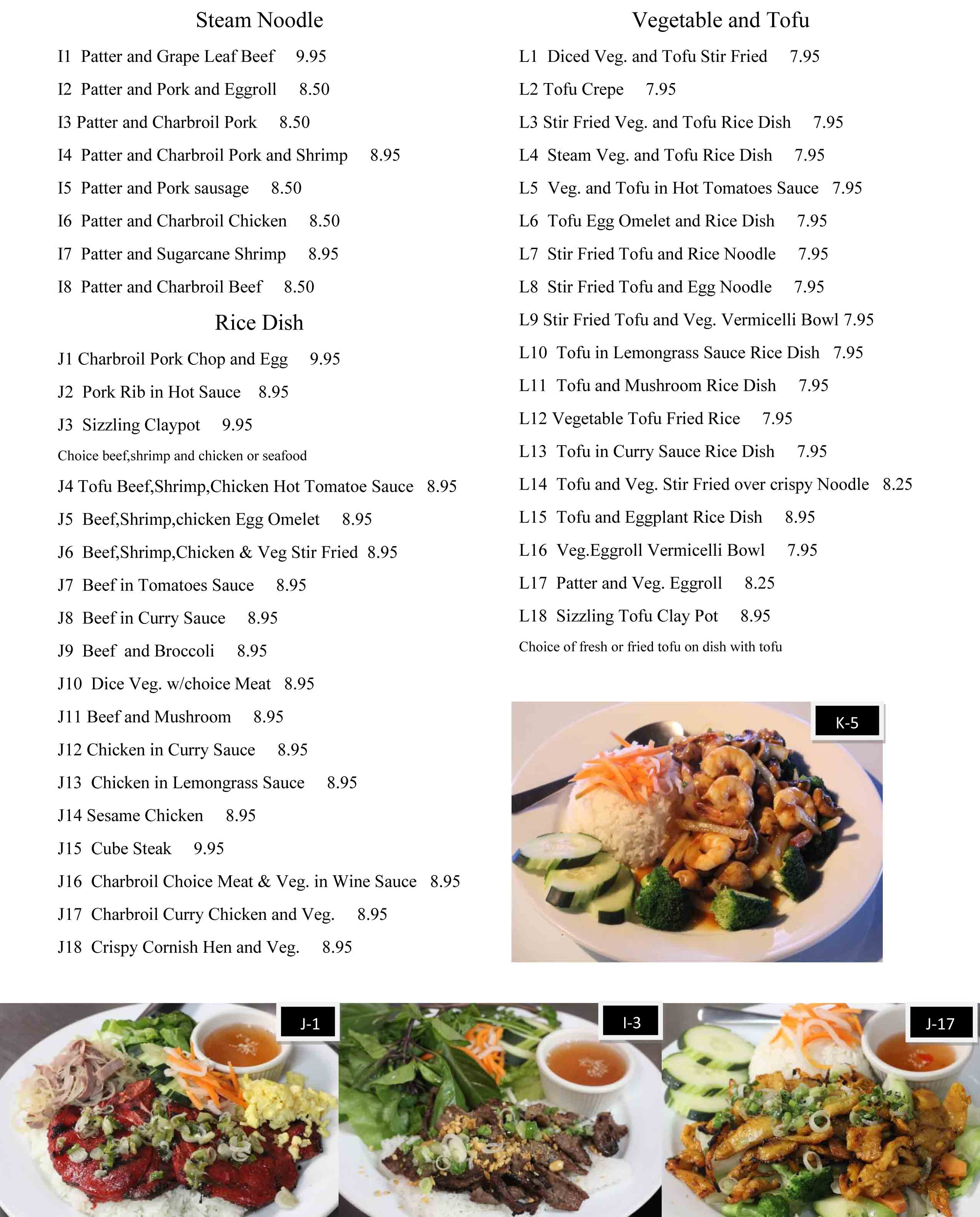 MENU • Cafe Da Lat