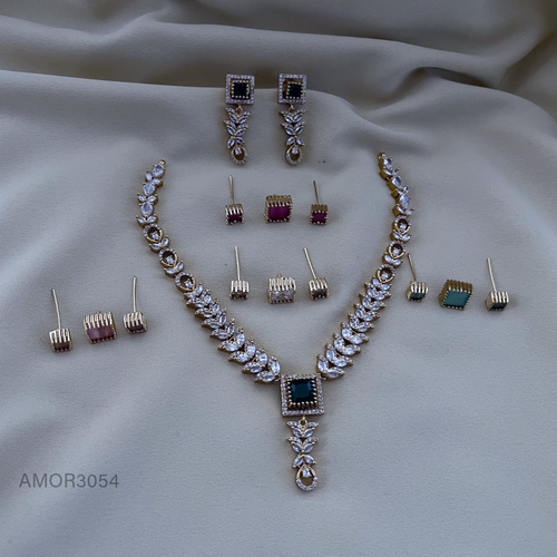 Antique Short Necklace - Interchangeable Stone | Amora Art and Jewels