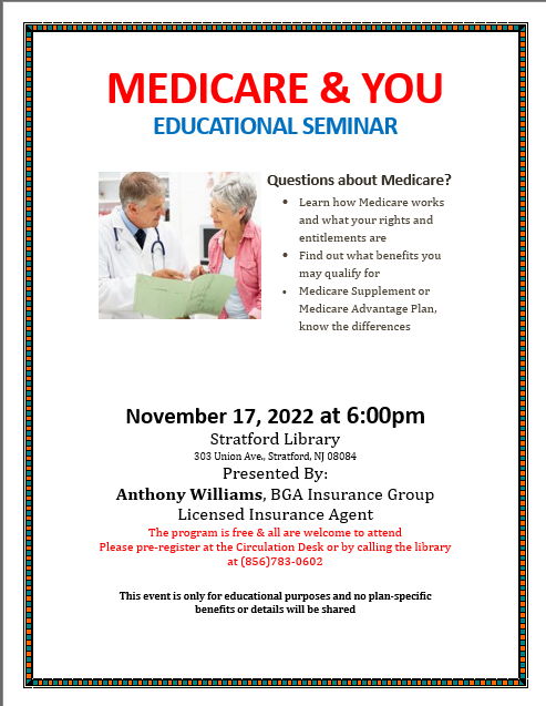 Medicare Educational Seminar!