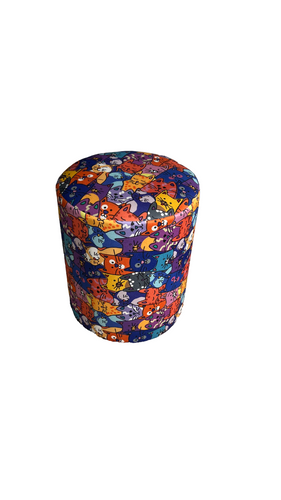 Cute Cats Patterned, Funky Footstools, Pouffe Footstool, Ottoman, Sofa ...