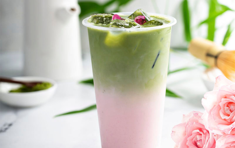 Blossom Matcha Latte | LEAMAXX BUBBLE TEA
