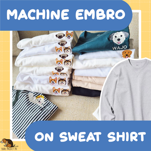 Custom Machine Embroidery on Uniqlo Sweat Shirt | Bark Project