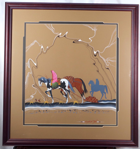 Justin Tso Navajo Painting | Antique NA Baskets