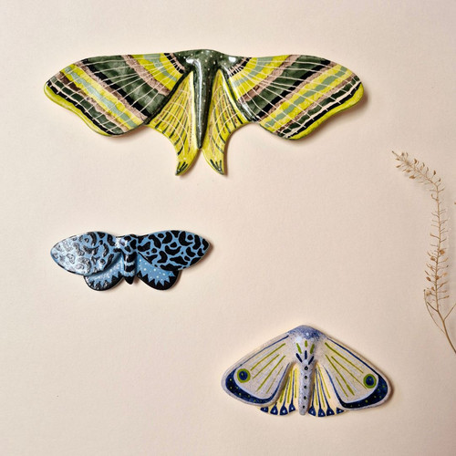 Trio de Mariposas Verde e Azul - Coleção Panapaná | Azular
