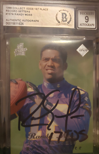 Randy Moss 1998 Collector Edge 1st Place Record Setters Autographed ...