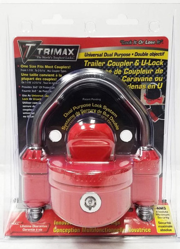 Trimax Dual Purpose Coupler Lock and U-Lock - 1/2" Shackle | S&R Xtreme