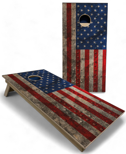 American Flag Rivet Cornhole Boards | IHeartCornhole