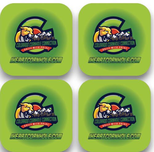 CCC Green Gradient Mini 4" Bags | IHeartCornhole