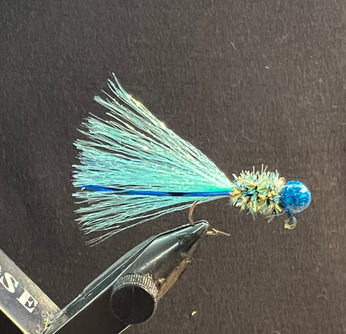 Blue minnow aqua hair | Crappie Killer Jigs