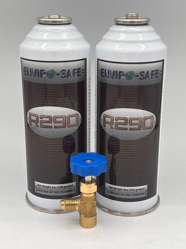 Envirosafe R290 Refrigerant, 2 cans R-290 with Brass Tap | Best ...