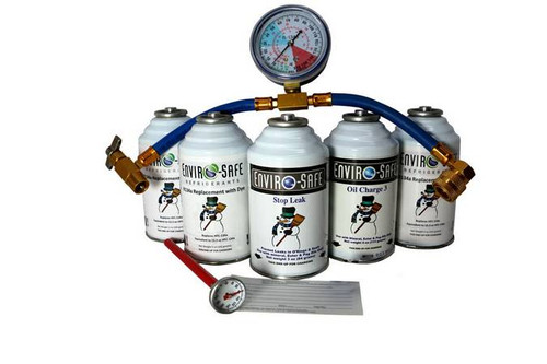 R134a Replacement w/Dye, Stop Leak & Oil Kit | Best Refrigerant.com