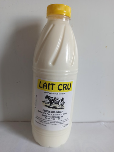 Lait cru en bouteille d'1 Litre | Monsite