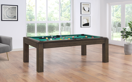 Centerville 7' Pool Table with Dining Top - Grey Walnut | HB Home