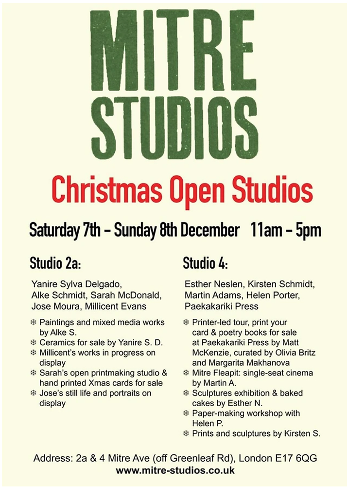 Mitre Studios Christmas Open Studios