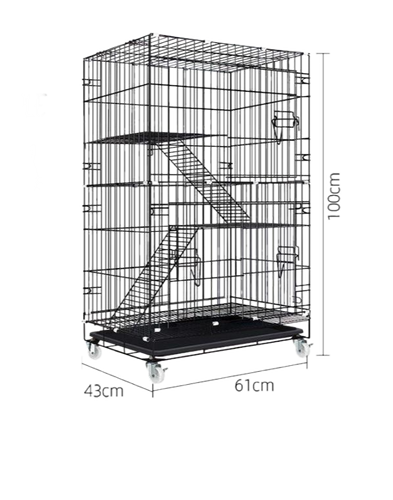 Pet Cat 3 Tier Foldable Cage | Online Pet Shop - Pet Supplies Store ...