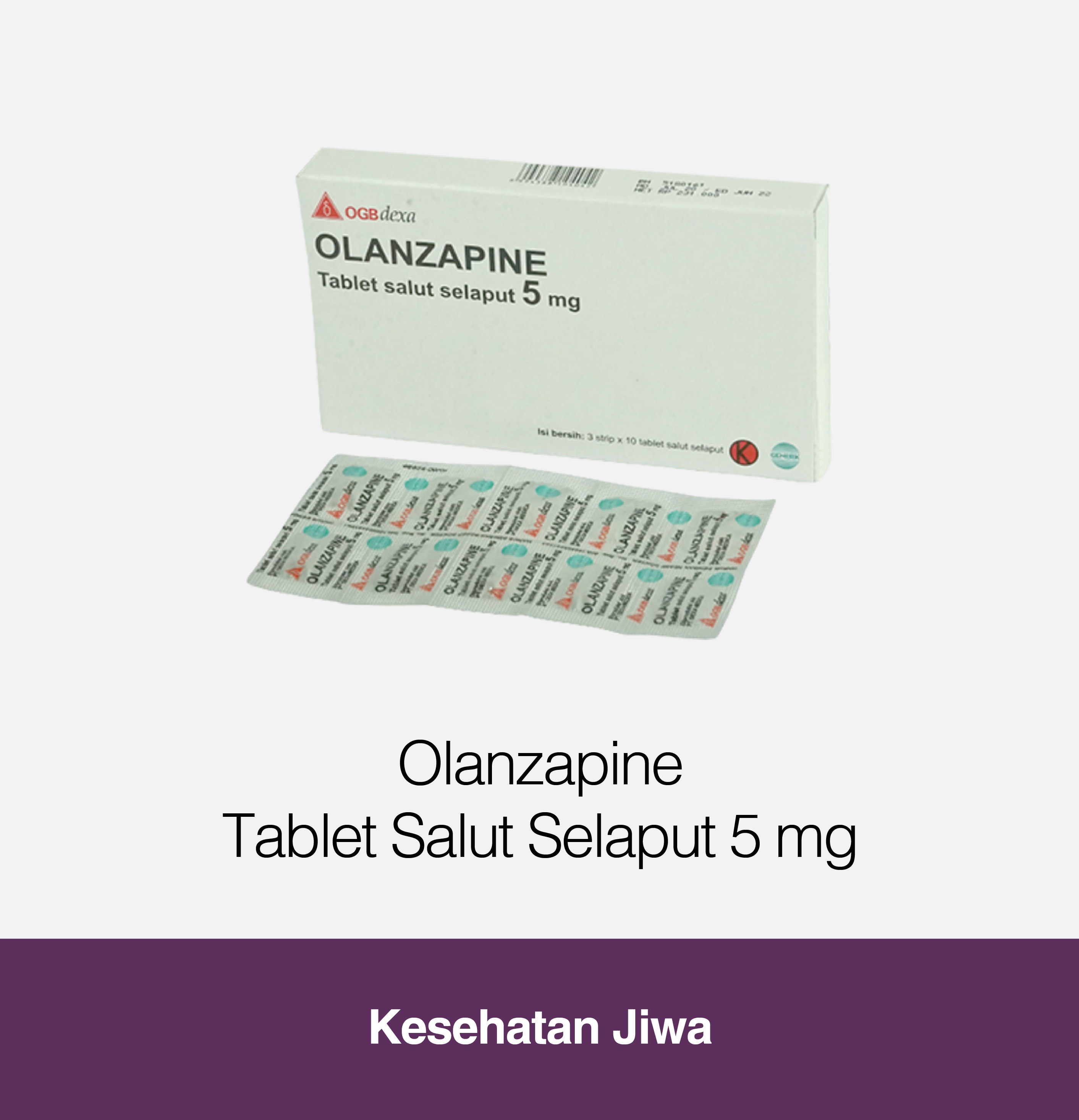 Olanzapine Tablet Salut Selaput 5 mg | Kegunaan, Efek Samping, Dosis ...