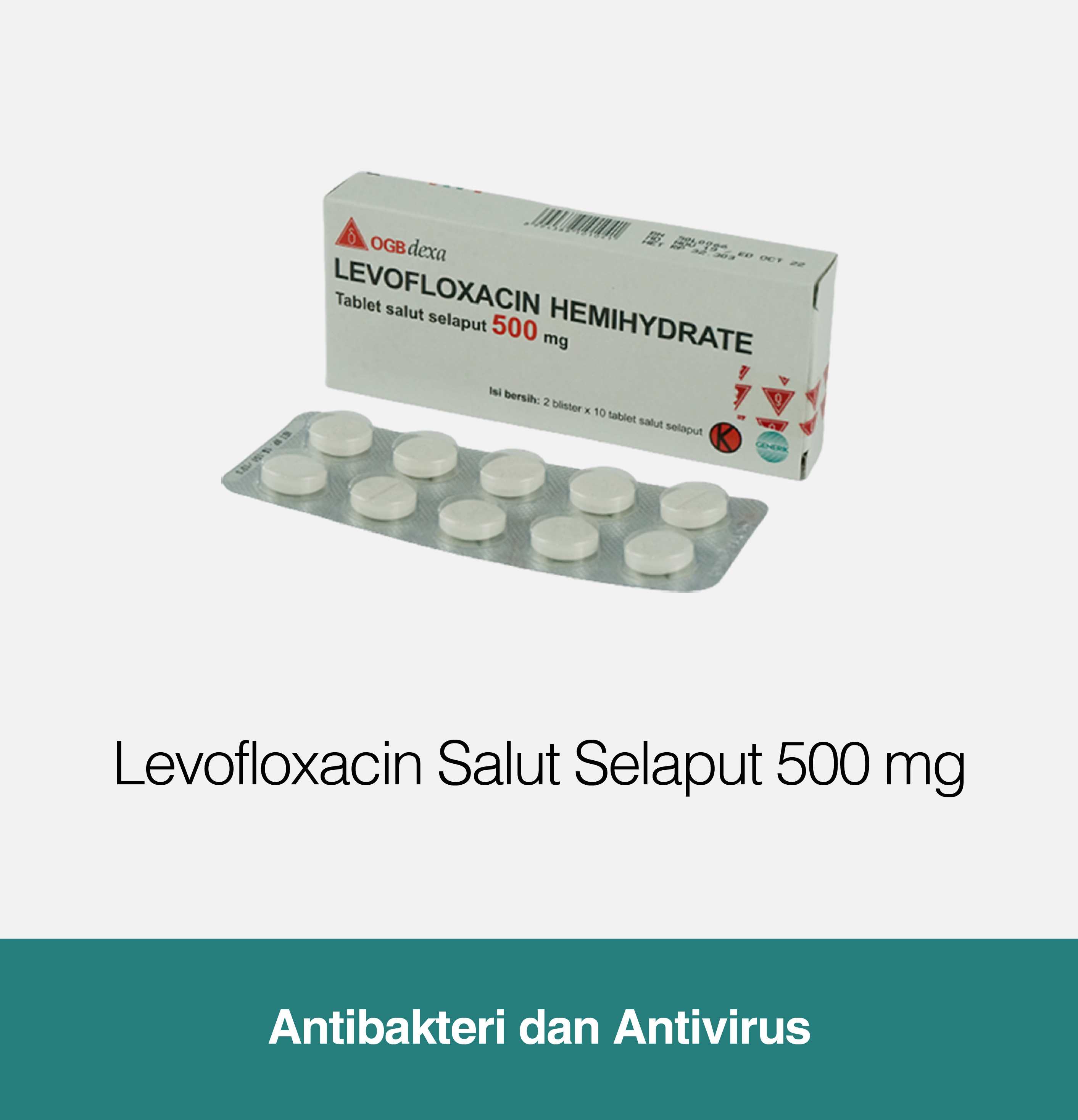 Levofloxacin Salut Selaput 500 mg | Kegunaan, Efek Samping, Dosis | OGB ...