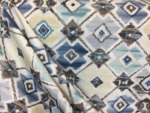 Shasta Indigo Tribal Fabric by the Yard | shopmyfabrics