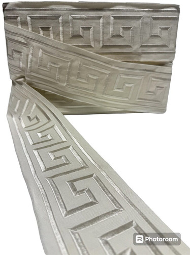 Cream Greek Key Tape Trim | shopmyfabrics