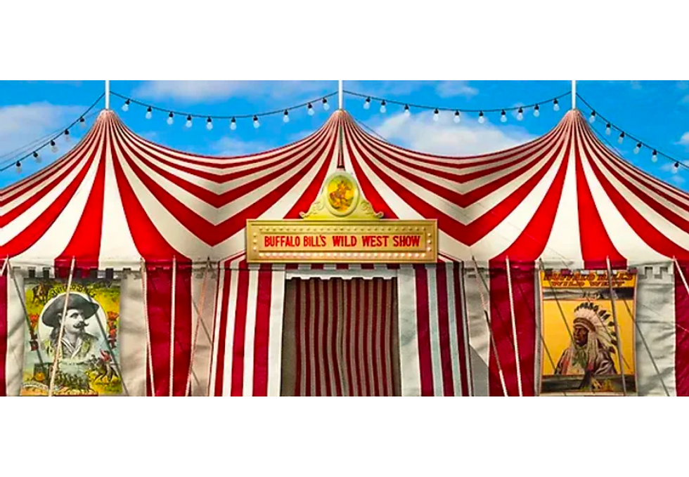 D193 Buffalo Bill Circus Tent Exterior | JaDuke Backdrops