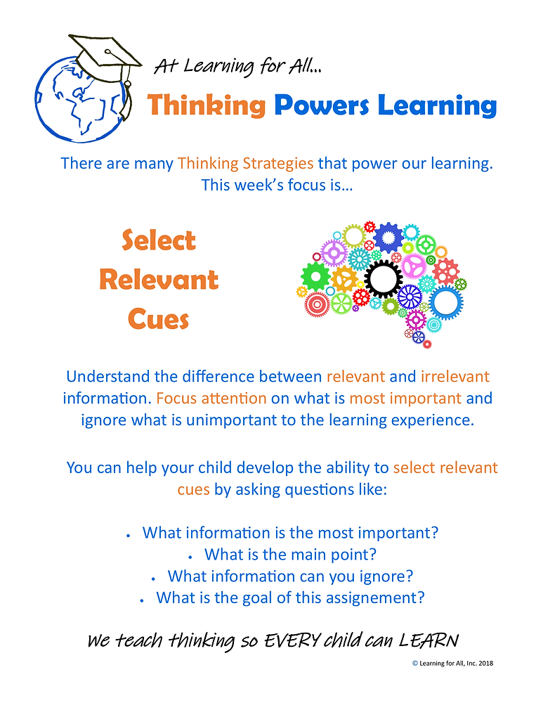 Thinking Focus: Select Relevant Cues