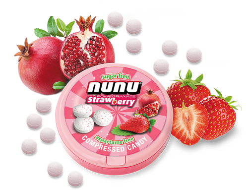 Nunu Candies Pomegranate Strawberry Sugar Free Compressed Candy ...