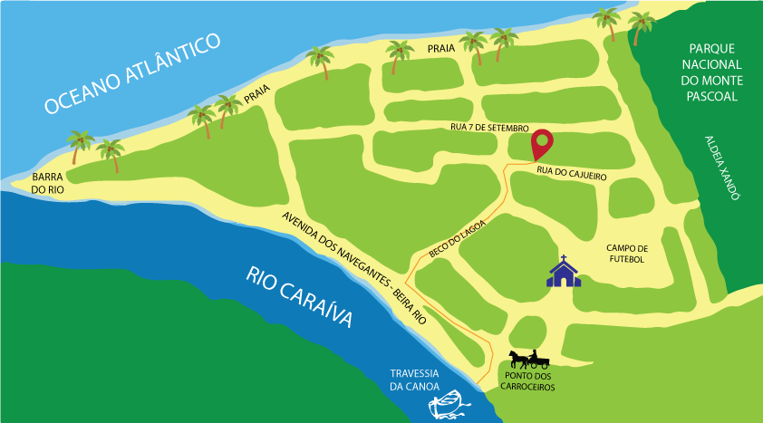 Pousada Canto do Sabiá Caraíva | Caraiva Bahia | Onde ficar Caraiva