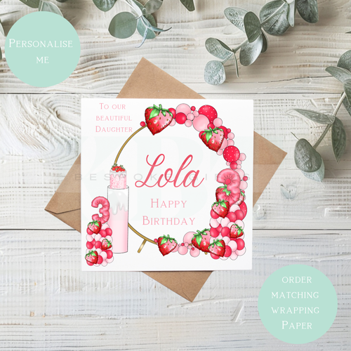 Strawberry Birthday card | KBT Creations