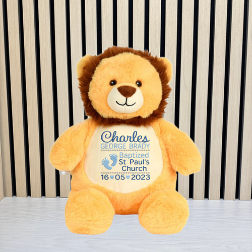 Embroidered Lion Teddy | KBTbespokegift's