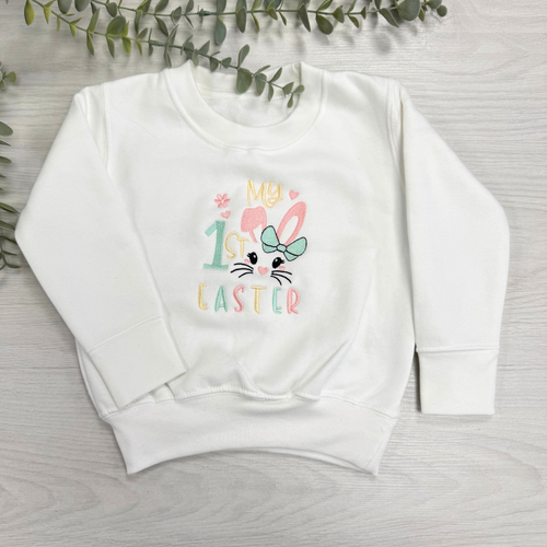 Embroidered My First Easter Jumper | KBT Creations