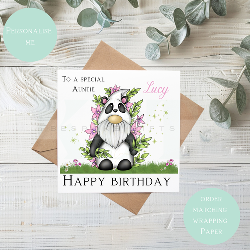 Panda Gonk Birthday Card | KBT Creations