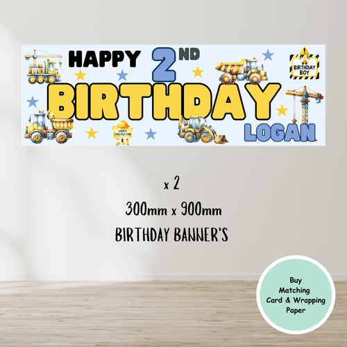 Construction birthday Banner's | KBT Creations