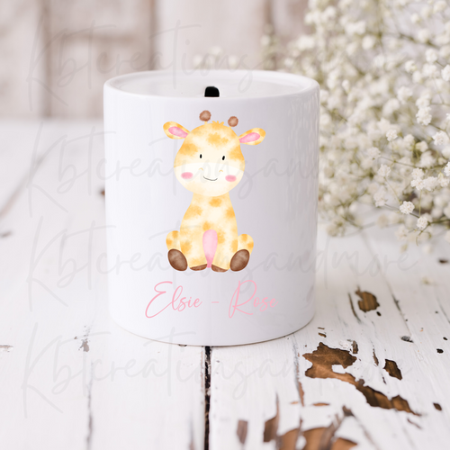 Personalised Giraffe Money Box | KBT Creations