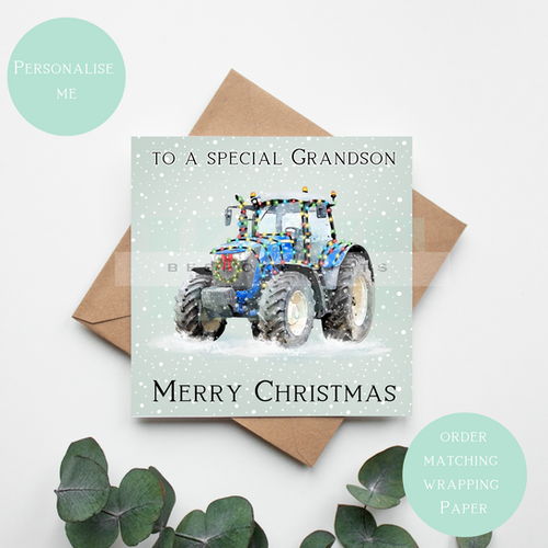 Tractor Christmas Card | KBT Creations
