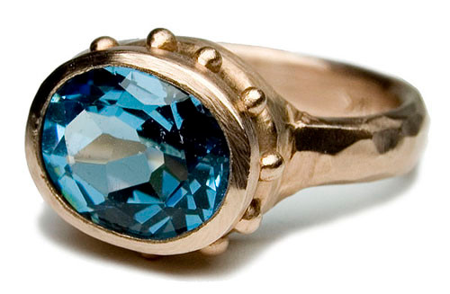 Blue Topaz Oval Dot Ring | Reinerland