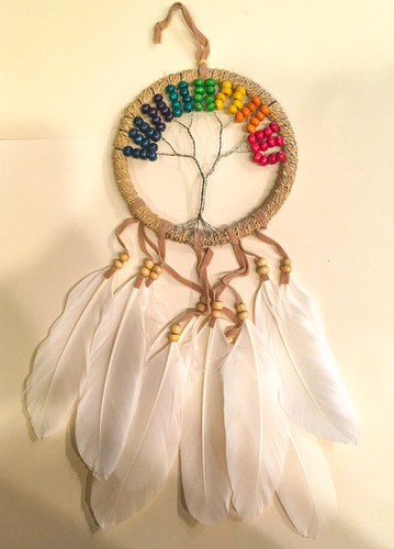 White feather rainbow tree of life | Rainbow Zen