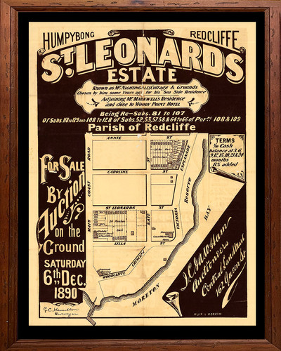 St Leonards Estate Woody Point 1890 Land Sale map 16x20 ...