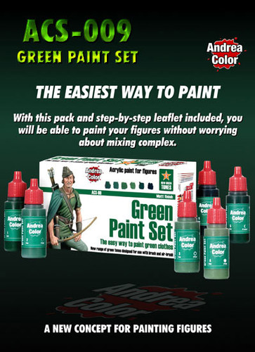 ACS-009 - Green Paint Set - Andrea Color | crowntoysoldiers