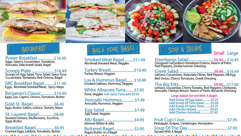 Eisenbergs Sandwich Shop Menu
