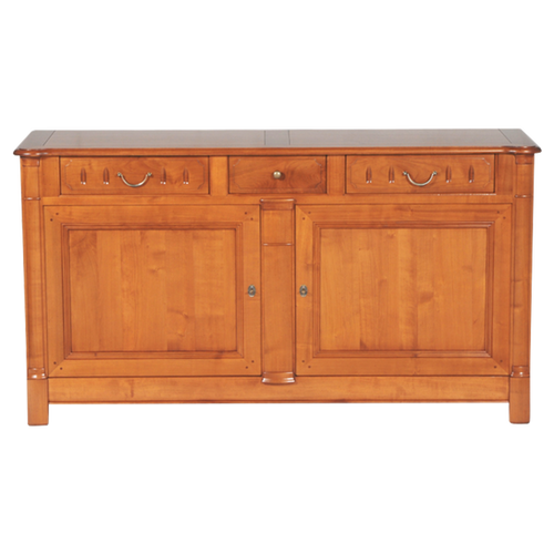 Buffet 2 portes TRADITION - merisier blond, 3 tiroirs | GONTIER