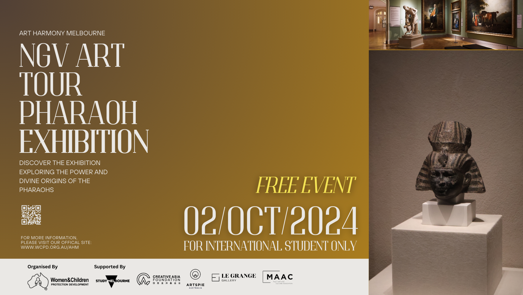 NGV Art Tour Pharaoh Exhibition | AWCPD