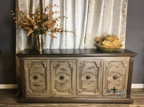 Vintage Rustic Farmhouse Buffet | Restored Relics
