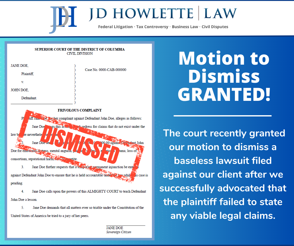 **Litigation Success Update** | JD Howlette Law