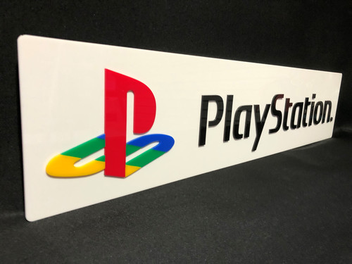 Playstation (White) Acrylic Sign | Platinum Man